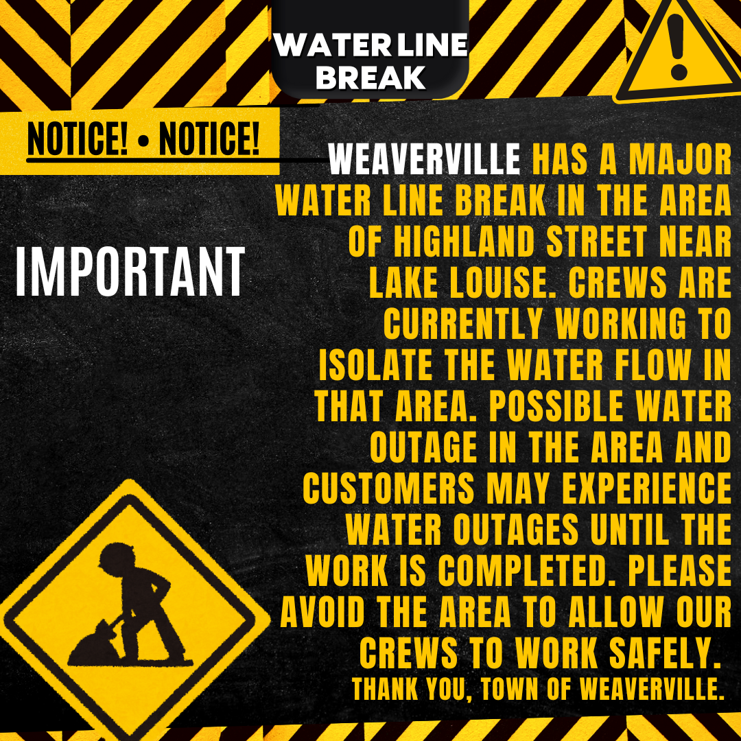UPDATE: Highland Street waterline repair completed - Town of Weaverville