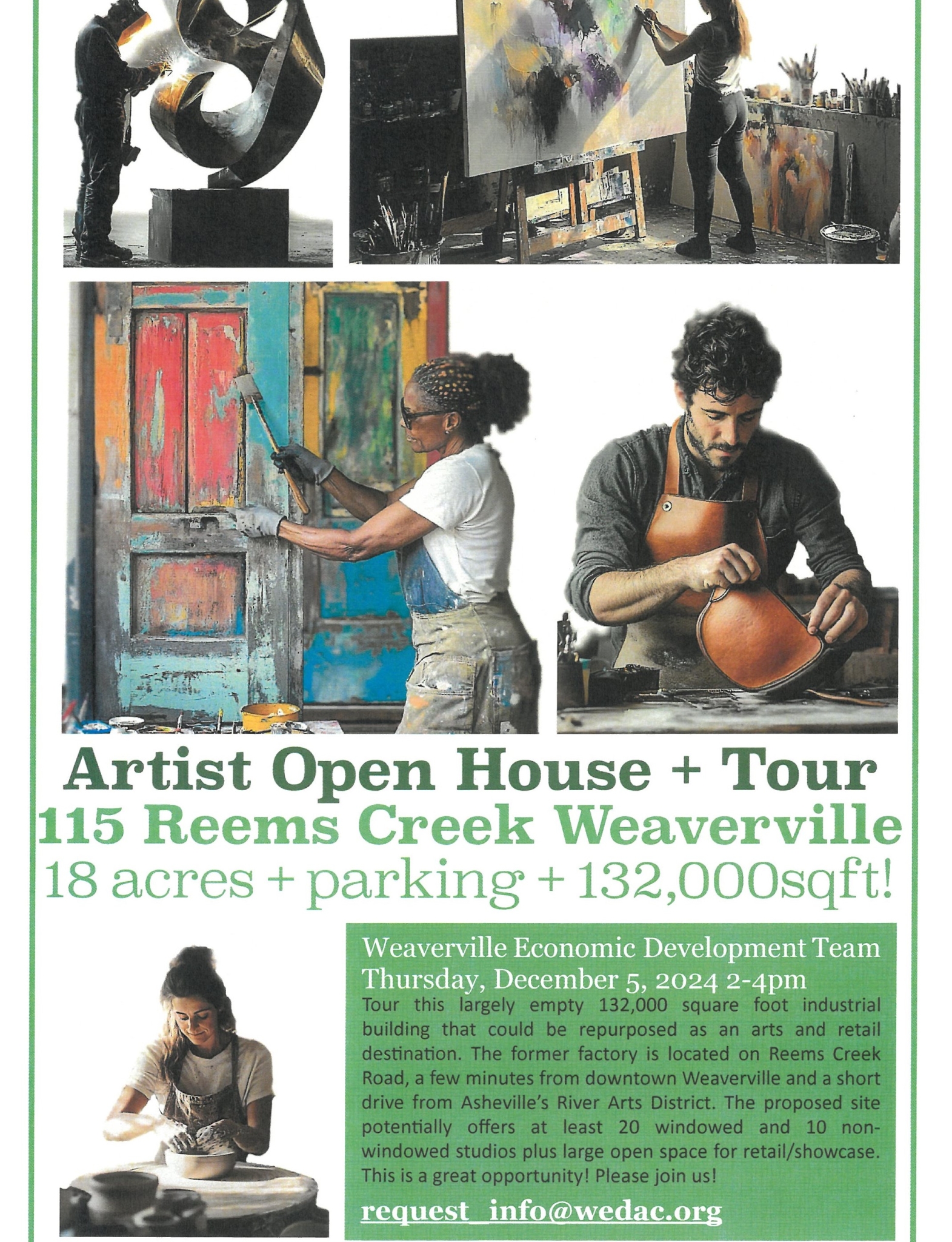 Artist Space Open House Thurs. Dec. 5th - Town of Weaverville