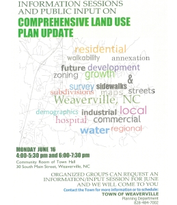 Land Use Plan Info & Public Input Sessions 6/16 - Town of Weaverville